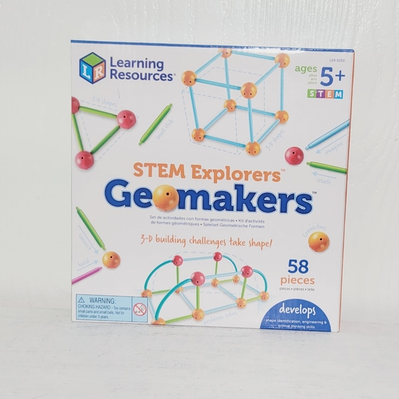 stem | Toys | Learning Resources Stem Explorers Geomakers 58 Pcs Kids 5 Toy 3d Building 9293 ...